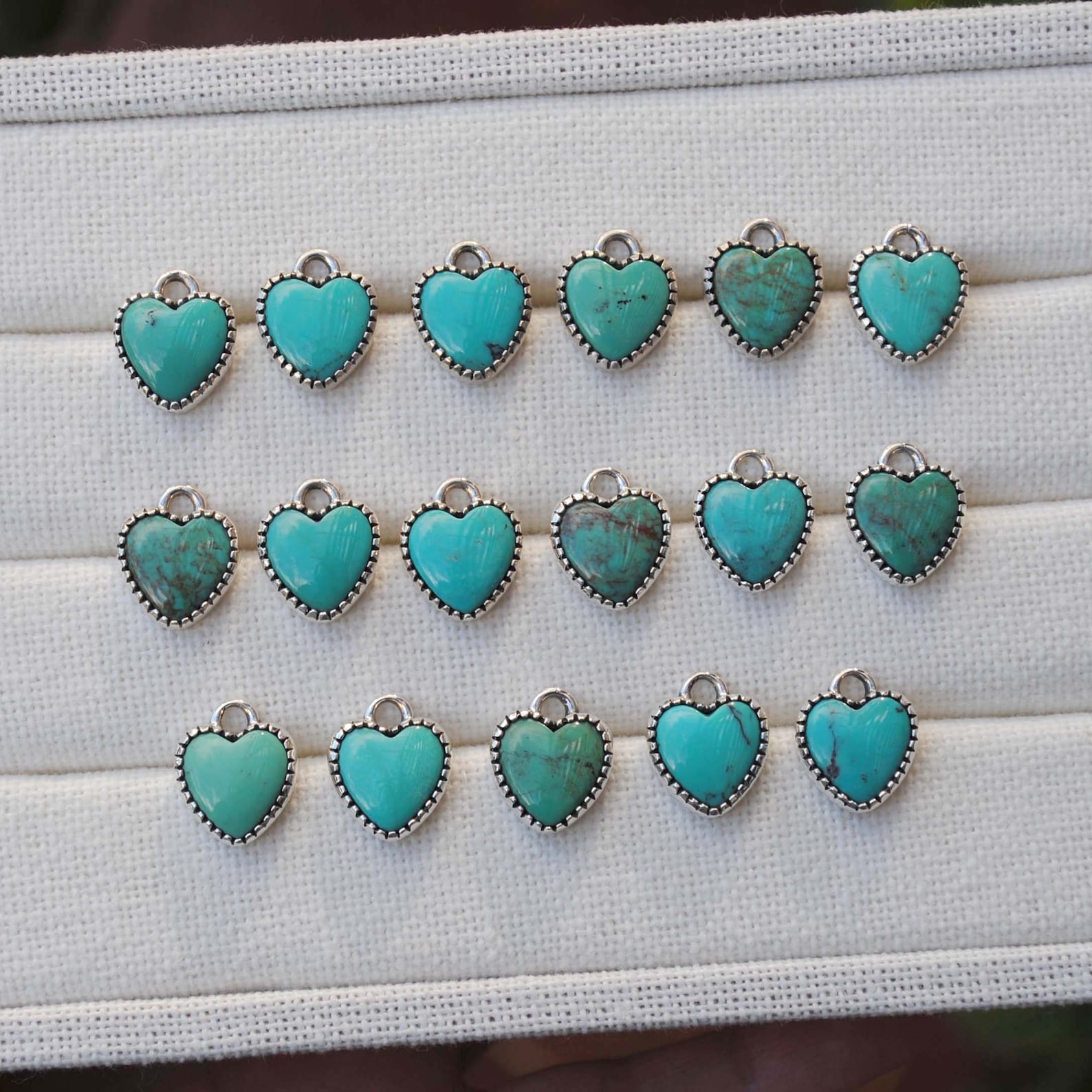 Sterling Silver Turquoise Heart Necklace, Little Turquoise Heart ...