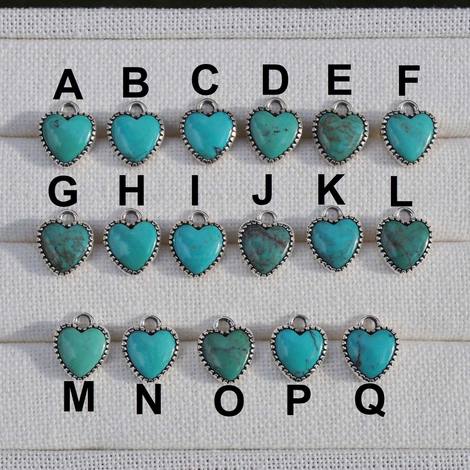 Sterling Silver Turquoise Heart Necklace, Little Turquoise Heart ...