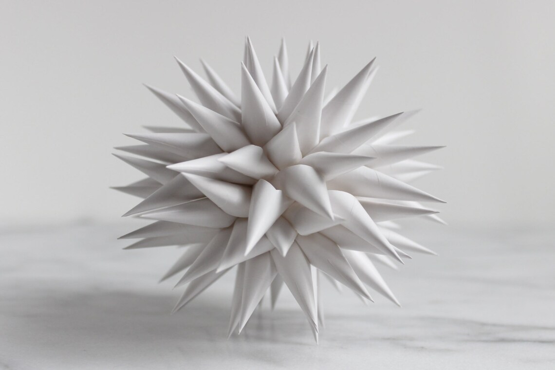 Polish Star Ornament White Modern Christmas Jezyk Paper Star | Etsy