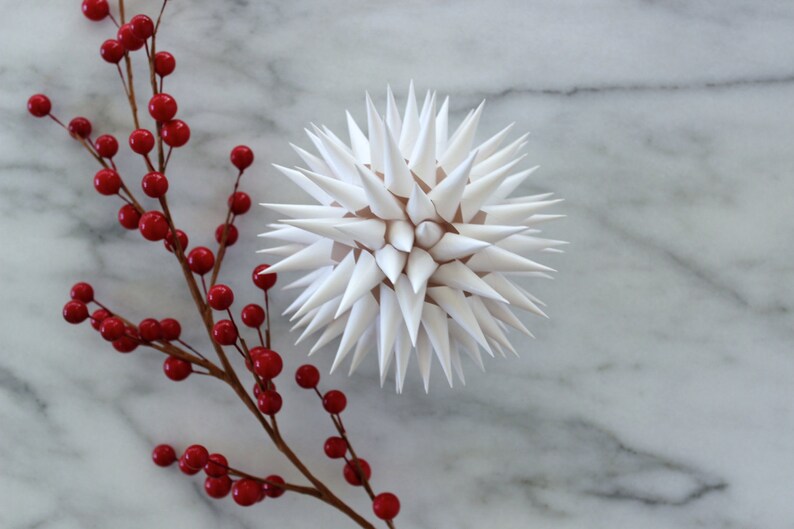 Polish Star Ornament White Modern Christmas Jezyk Paper Star | Etsy