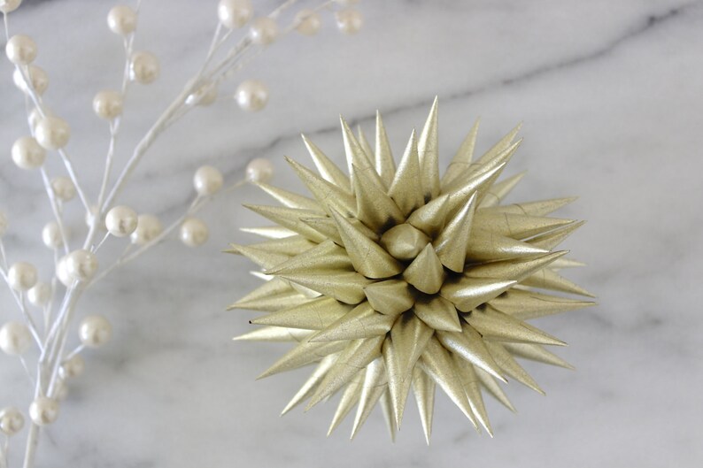 Polish Star Christmas Ornament Metallic Gold Jezyk Paper | Etsy