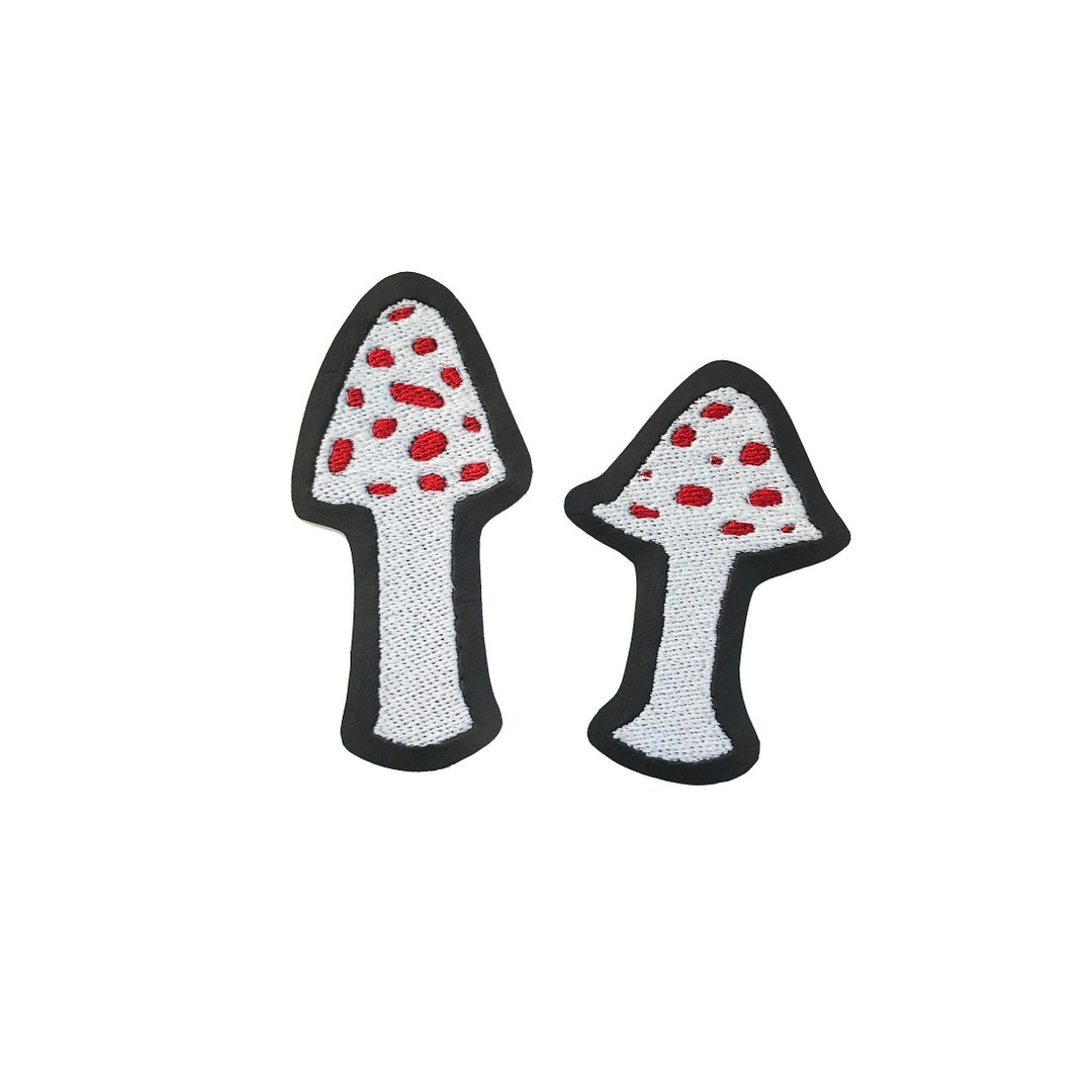 SPOTTED MUSHROOMS Red Patch Set Glow in the Dark - Etsy
