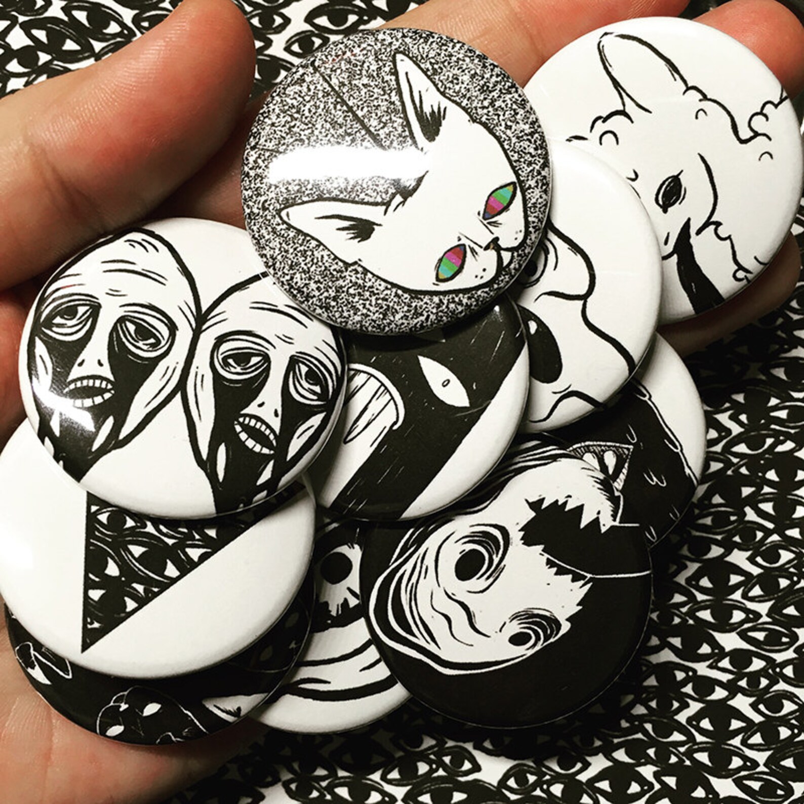 PINBACK BUTTONS Random Pin Set - Etsy