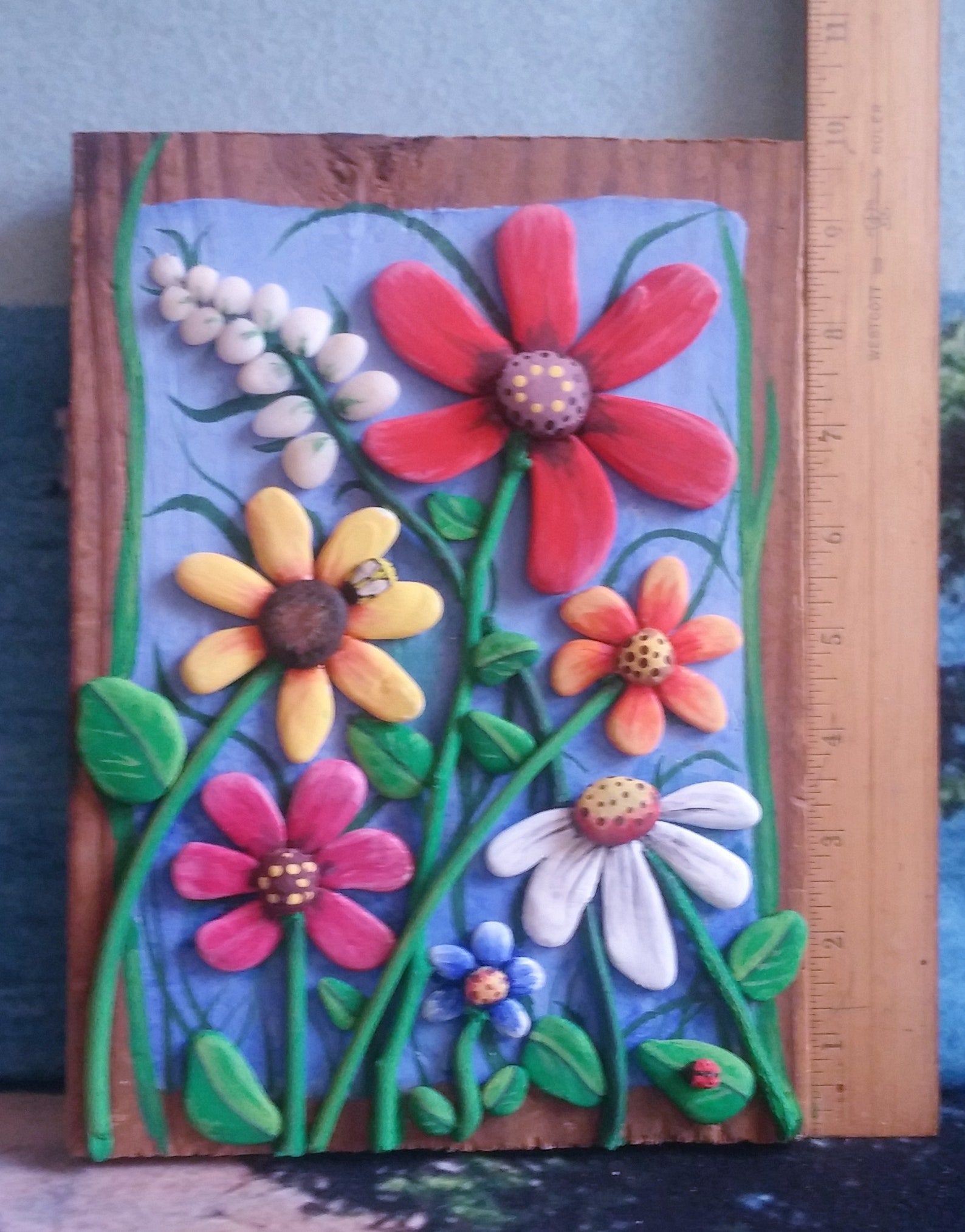 Pebble Art Driftwood Art Pebble Collage Wall Decor Pebble | Etsy Canada