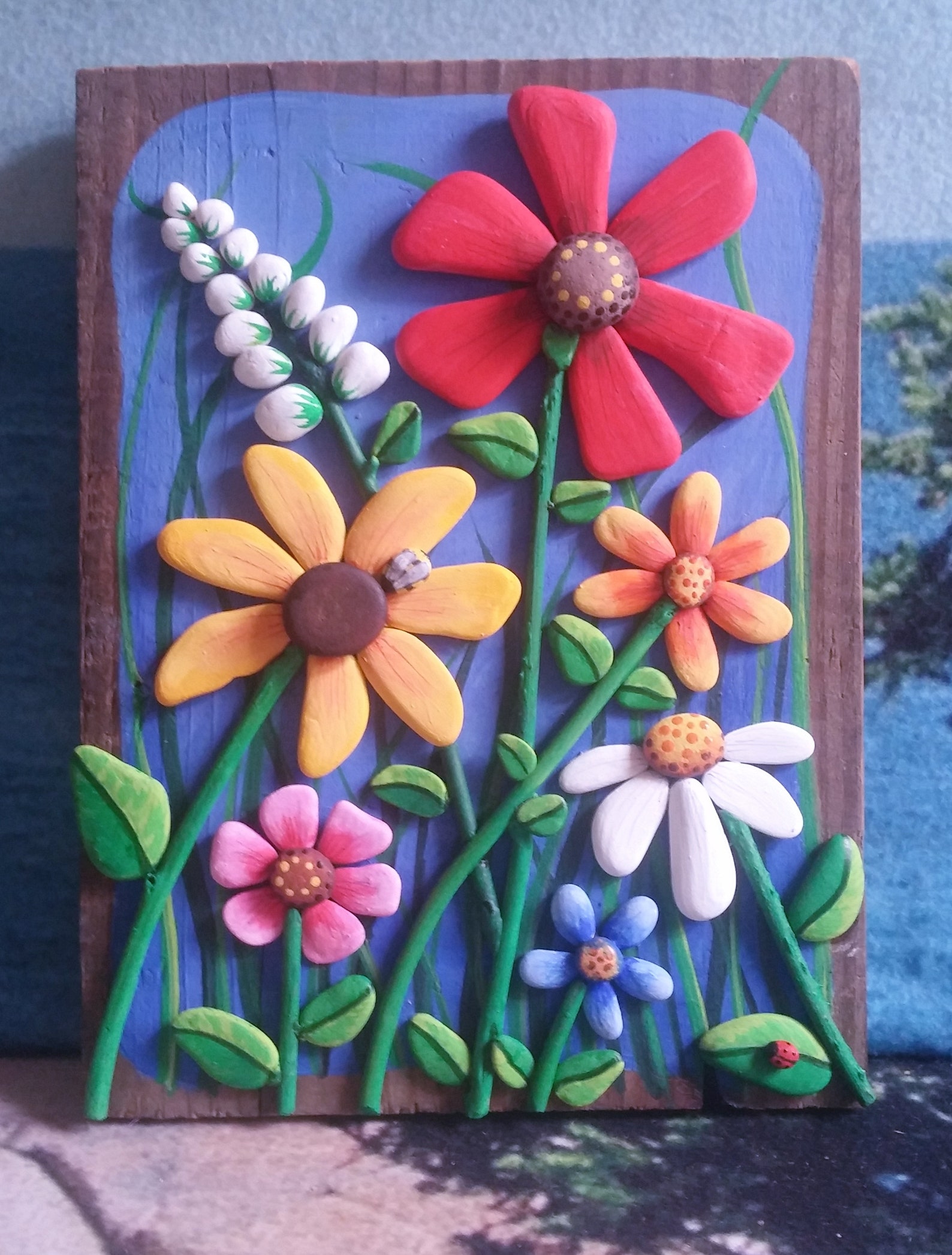 Pebble Art Driftwood Art Pebble Collage Wall Decor Pebble | Etsy Canada