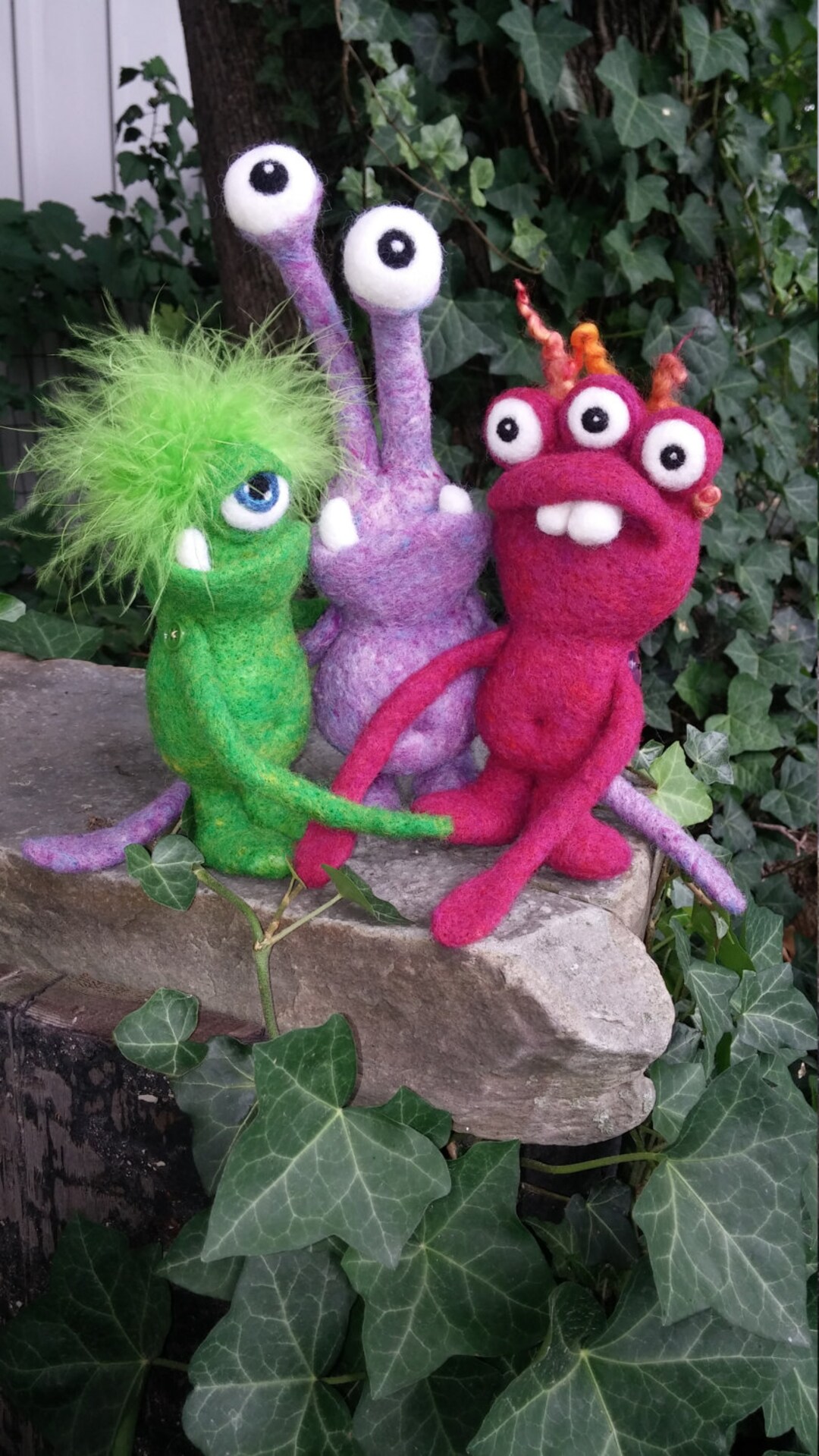 Felt Monster Handmade Needle Felt Monster Pet Soft - Etsy