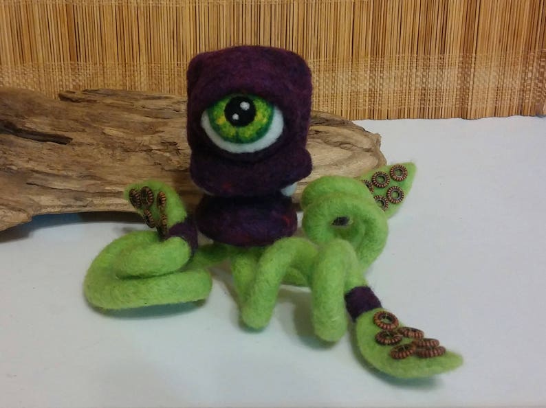 Monster Toy Needle Felted Wool Monster Handmade Monster - Etsy