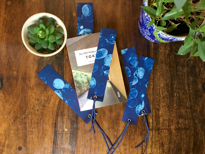 Lunaria Annua/honesty/silver Dollar Blue Cyanotype Bookmarks - Etsy UK