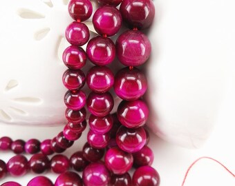 Pink tigers eye | Etsy