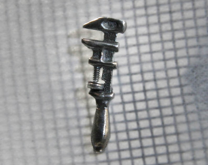 Steampunk Sterling Silver Monkeywrench Monkey Wrench Lapel Pin - Etsy