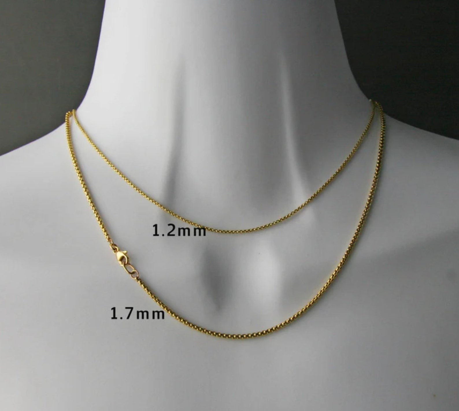 Gold Filled 14/20 Rounded Box Chain 1.2mm - Etsy