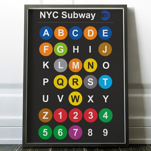 Tokyo Subway Map Metro Alphabet Poster Japan Underground - Etsy