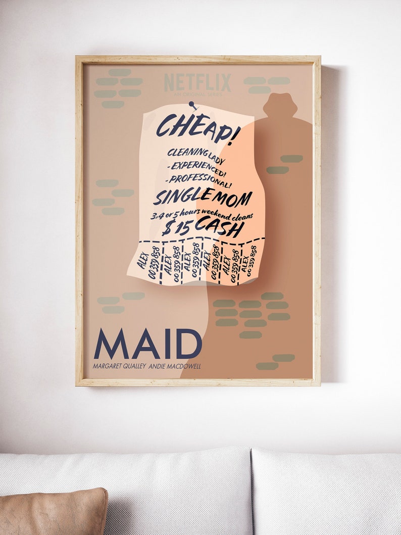 Maid Poster Margaret Qualley Andie Macdowell Netflix Series - Etsy