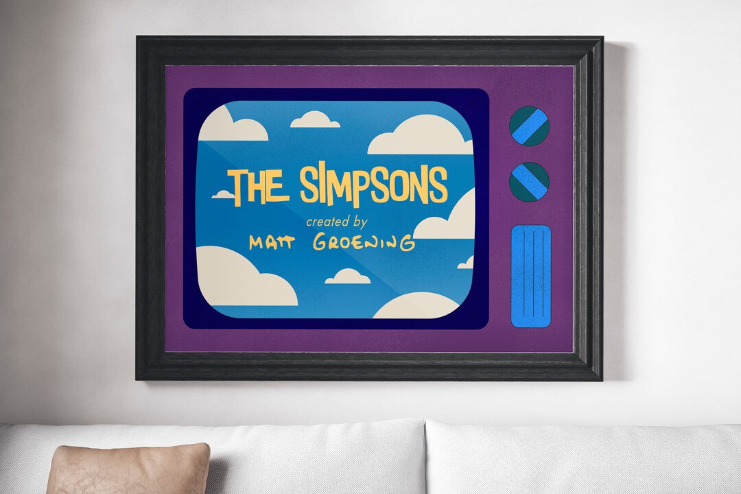 The Simpsons Poster, Homer Simpson Print, Matt Groening, Animated ...
