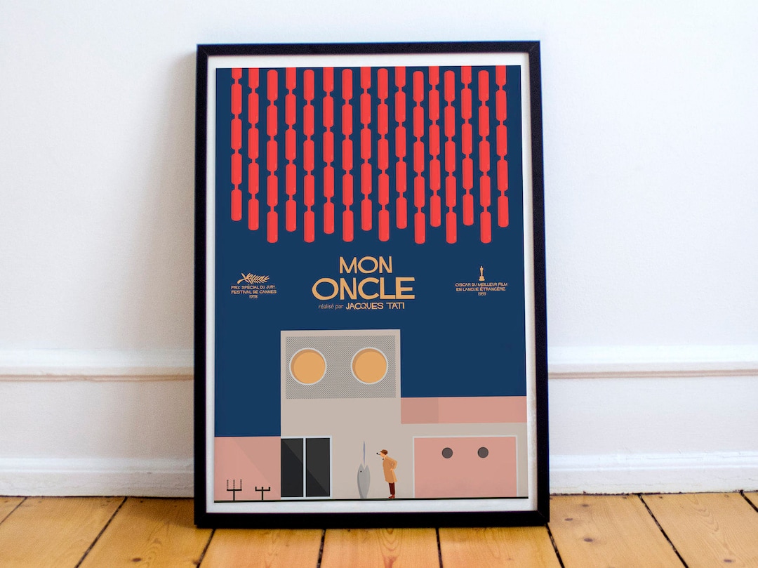 Mon Oncle Poster, Jacques Tati, Monsieur Hulot, French Film Print ...