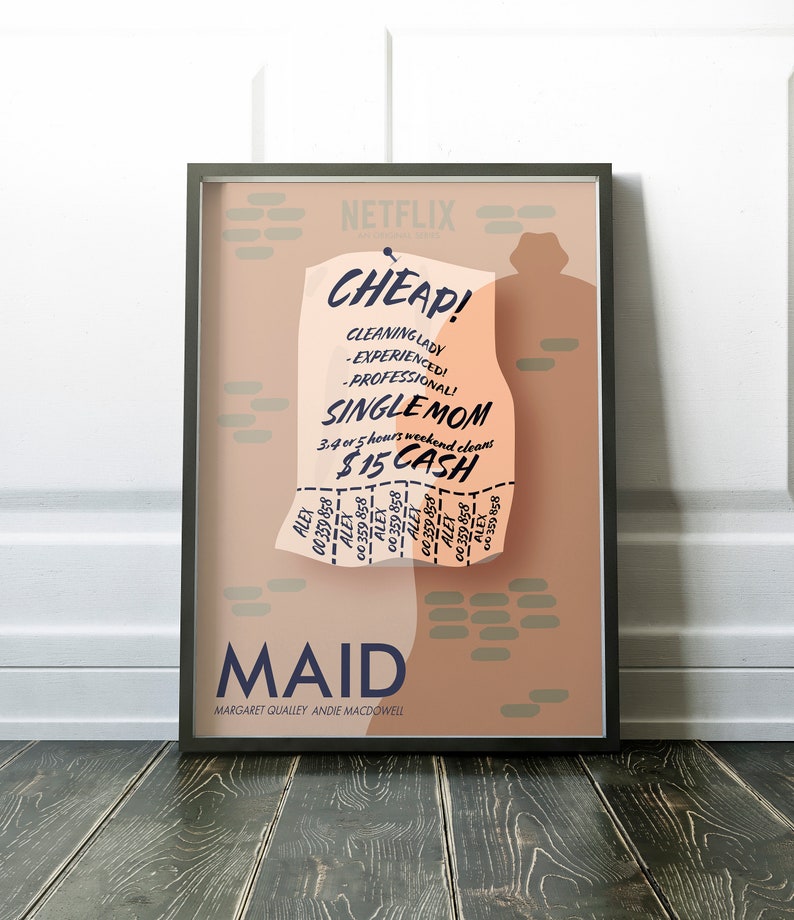Maid Poster Margaret Qualley Andie Macdowell Netflix Series - Etsy