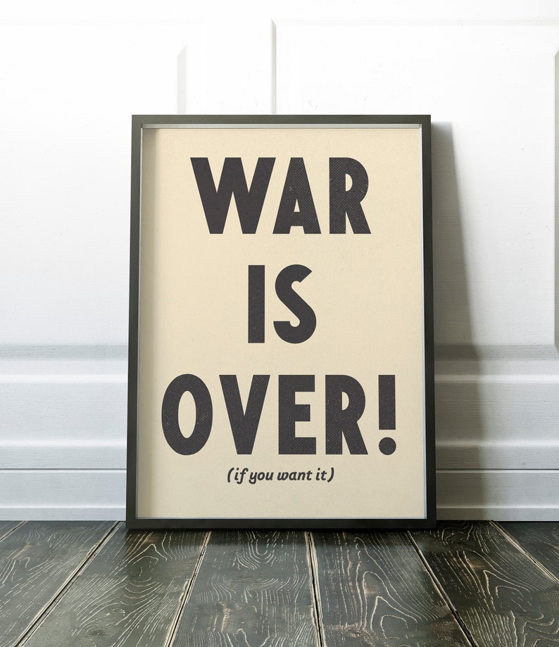 War is over John Lennon Yoko Ono anti-war song | Etsy