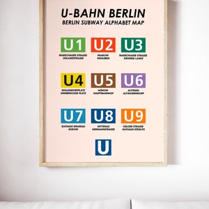 Berlin Subway Alphabet Map, U-bahn Berlin Metro, S-bahn ...