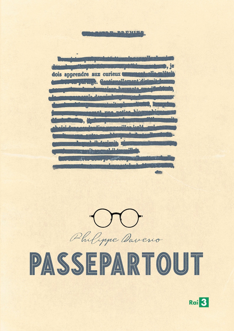 Passepartout Philippe Daverio italian tv series poster Rai | Etsy