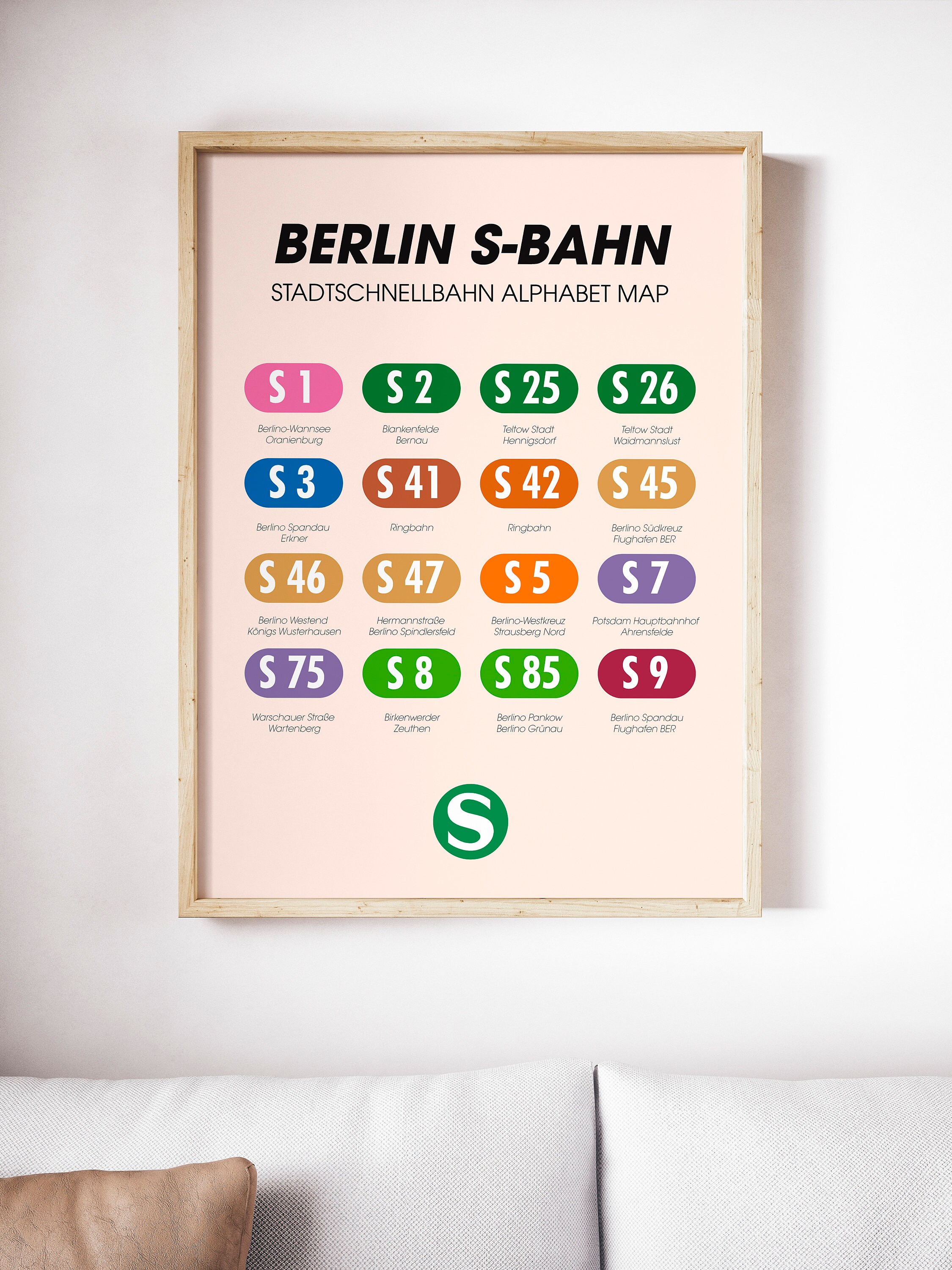 Berlin Subway Alphabet Map, U-bahn Berlin Metro, S-bahn ...