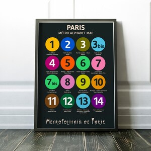 Paris Metro Map, Subway Poster, Métro De Paris, Underground Alphabet ...