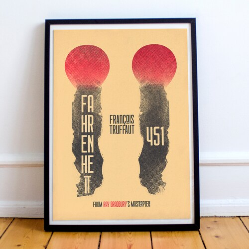 Fahrenheit 451 Cover Art Ray Bradbury Digital Print Classic | Etsy
