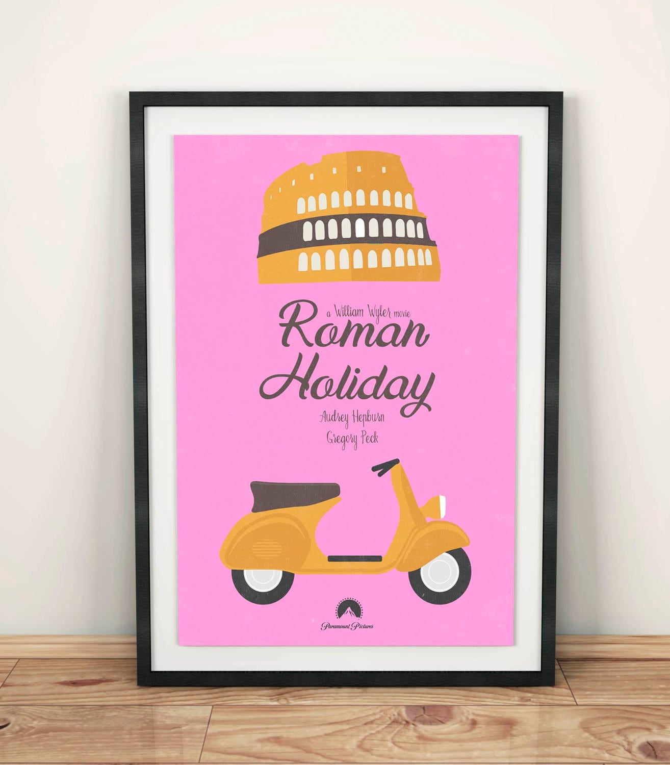 Roman Holiday Poster Pink