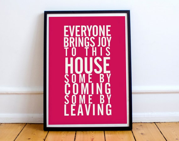 Home Entry Sign Everyone Brings Joy to This House Funny - Etsy
