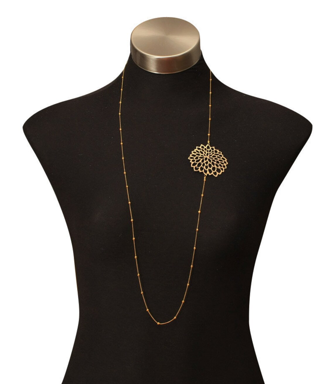 Long Chain Necklace Single Daisy Chain Delicate Necklace - Etsy