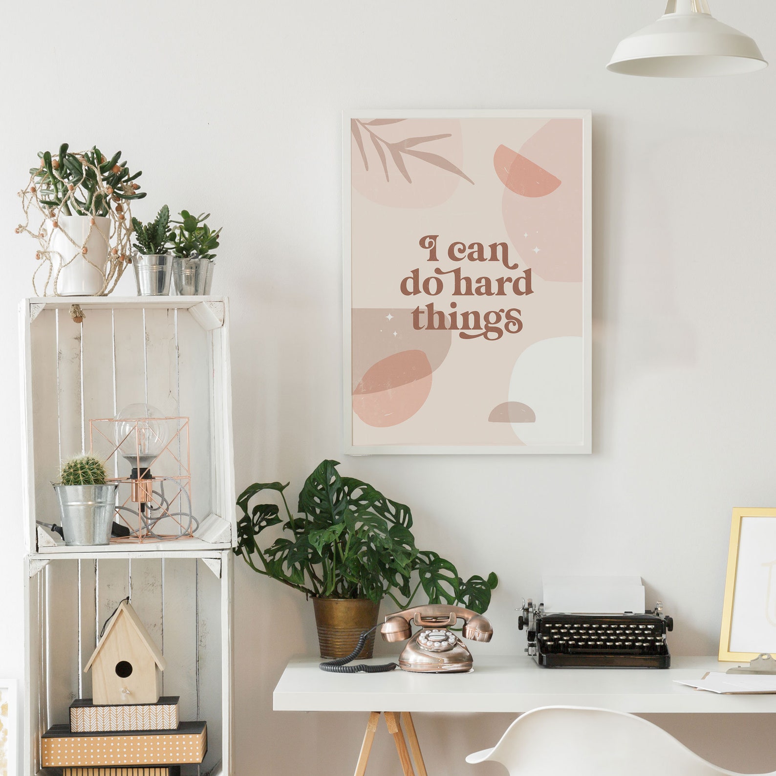 I Can Do Hard Things Poster Boho Printable Wall Art - Etsy