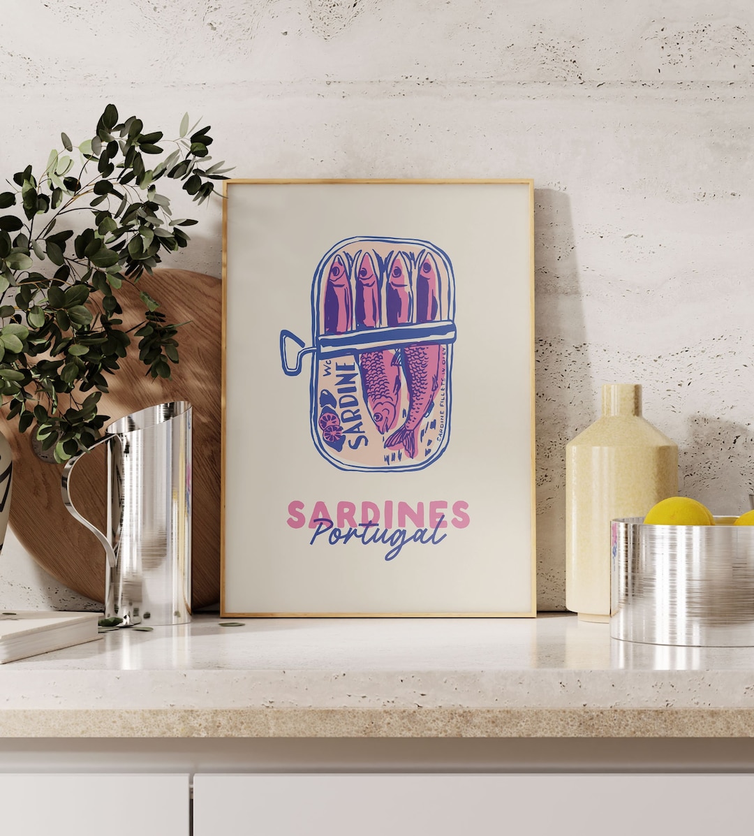 Tinned Sardines Kitchen Print Tinned Fish Printable Wall Art Canned ...