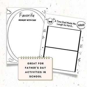 All About My Dad Printable Activity Book, Father's Day Gift Coloring ...
