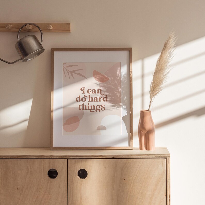 I Can Do Hard Things Poster Boho Printable Wall Art - Etsy
