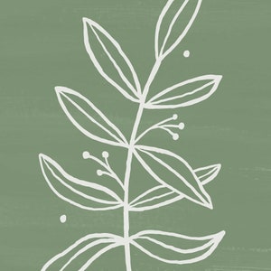 Sage Green Botanical Printable Wall Art Digital Print Boho - Etsy