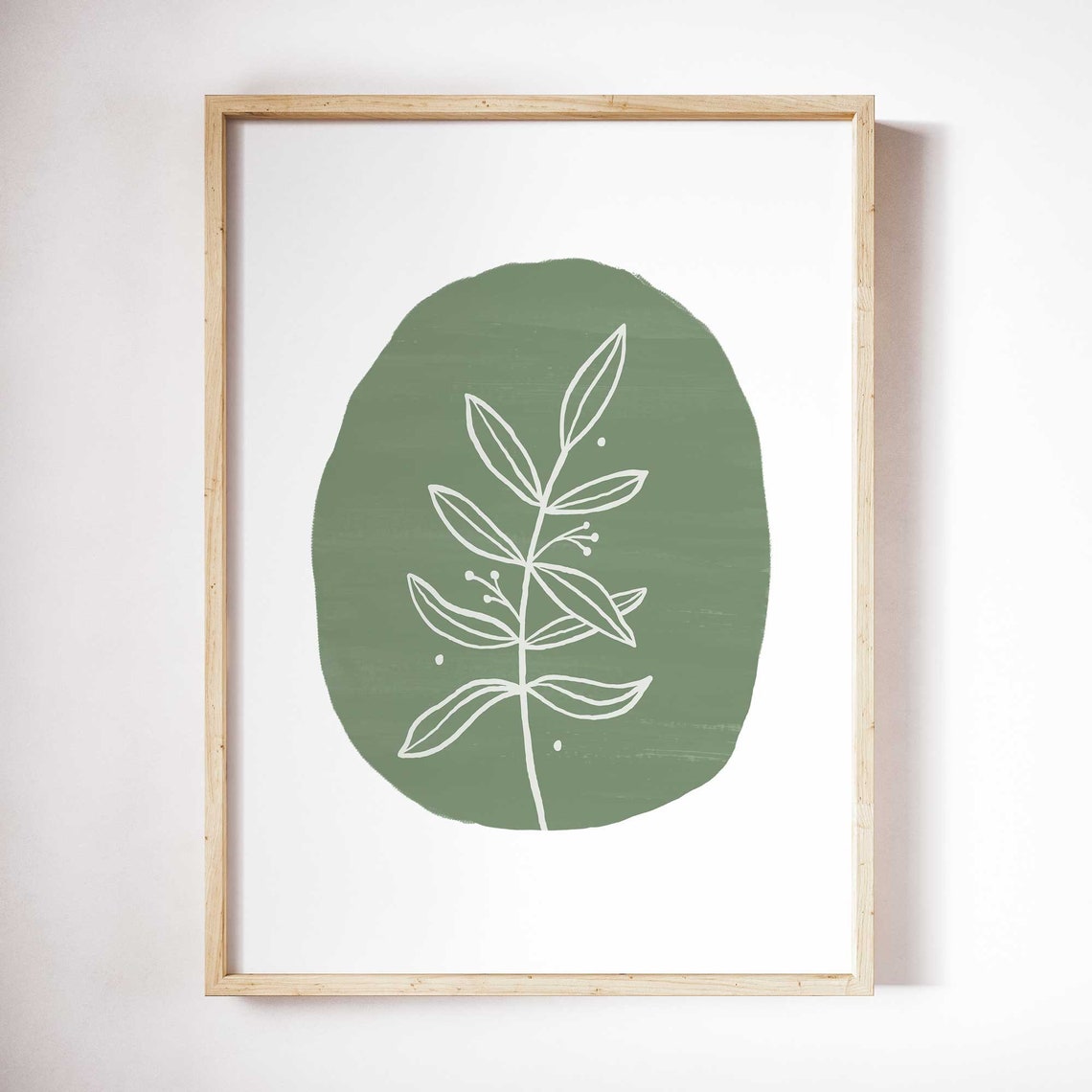 Sage Green Botanical Printable Wall Art Digital Print Boho - Etsy