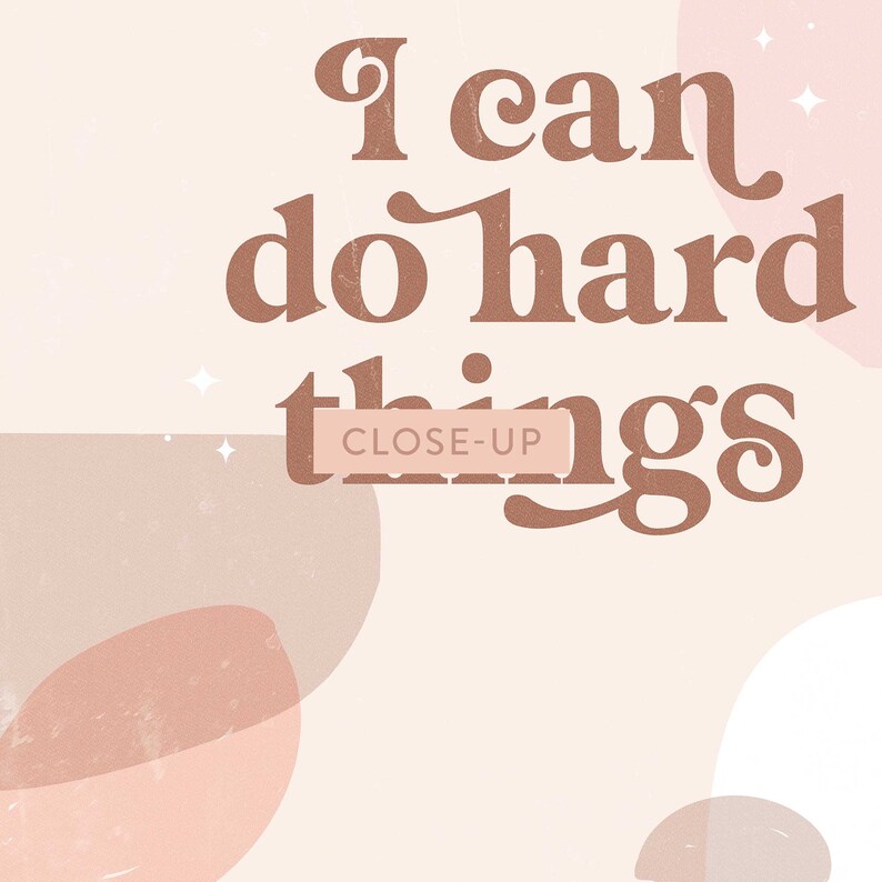 I Can Do Hard Things Poster Boho Printable Wall Art | Etsy
