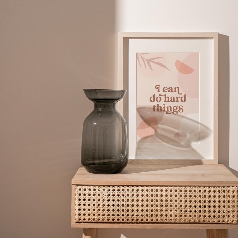 I Can Do Hard Things Poster Boho Printable Wall Art - Etsy
