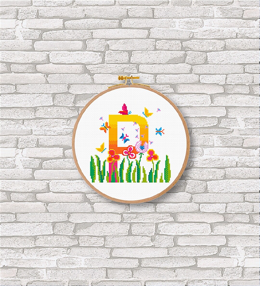 PDF Cross Stitch, Letter P, Chart Stitch Pattern, Alphabet Nursery ...