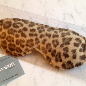 Sleep Mask-cashmere and Silk-unisex-soft Print Leopard - Etsy