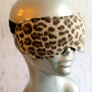 Sleep Mask-cashmere and Silk-unisex-soft Print Leopard - Etsy