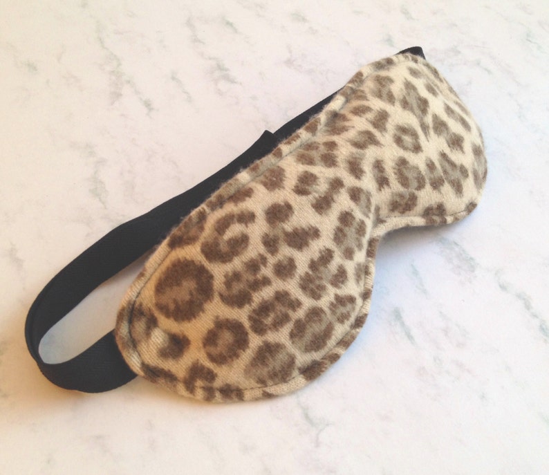 Sleep Mask-cashmere and Silk-unisex-soft Print Leopard - Etsy
