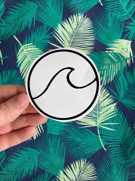 Simple Wave Decal Sticker Bumper sticker for Car Windows or | Etsy
