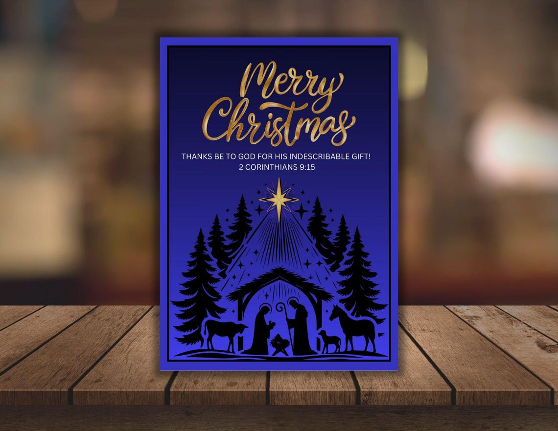 Merry Christmas Greeting Card. Christ is King Christmas Card. Our ...