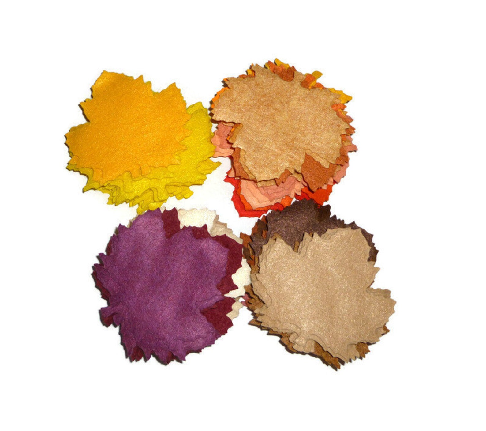 Die Cut Felt Leaves, Big Maple Leaves, Assorted Colors, Maple Leaf - Etsy