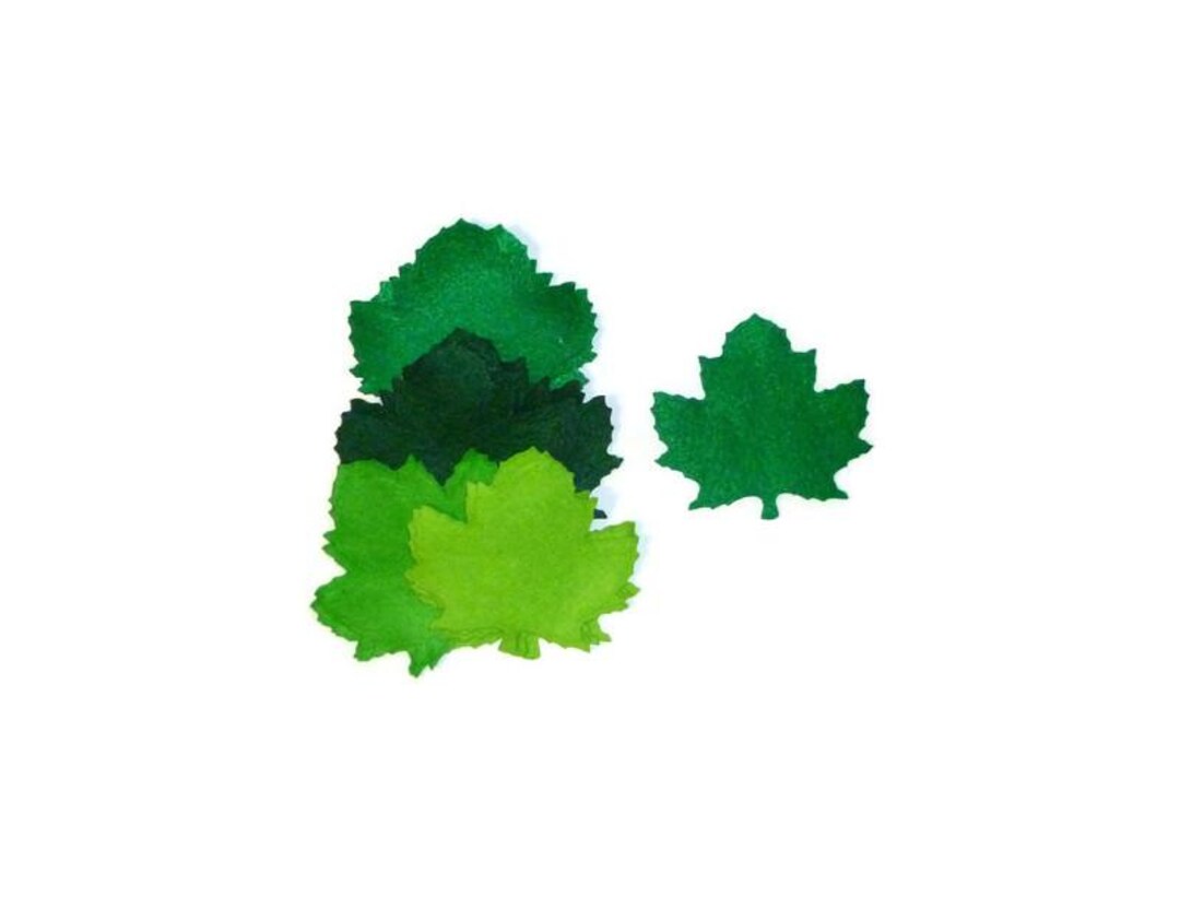 Green Maple Felt Fabric 4" Tree Leaves Spring Summer Classroom ...