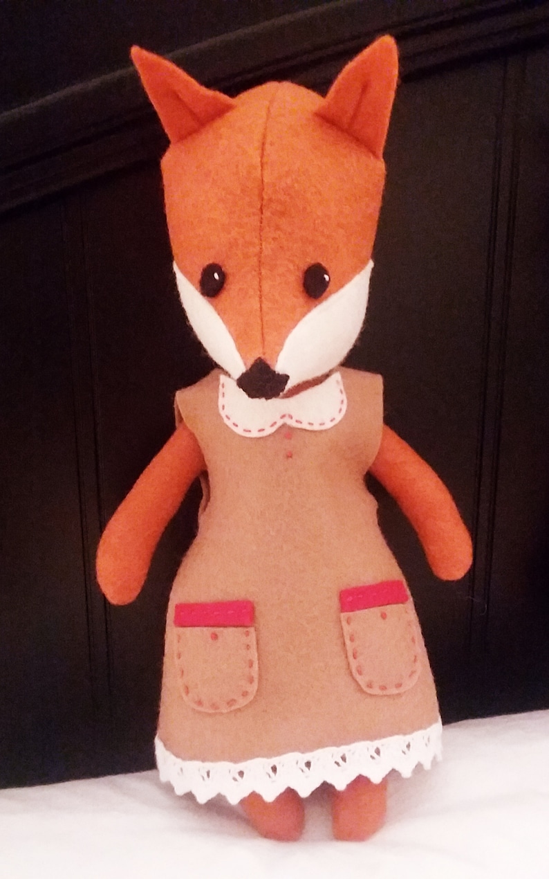 PDF Felt Fox Sewing Pattern With Clothes - Etsy