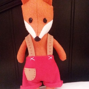 PDF Felt Fox Sewing Pattern With Clothes - Etsy