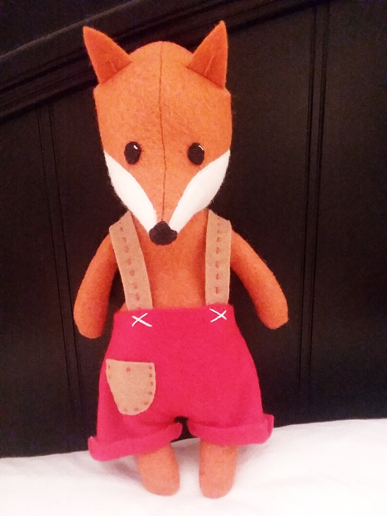 PDF Felt Fox Sewing Pattern With Clothes - Etsy
