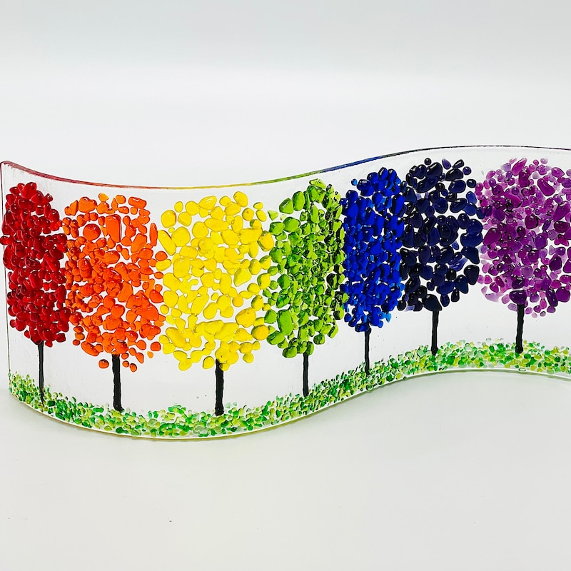 Rainbow Fused Glass - Etsy