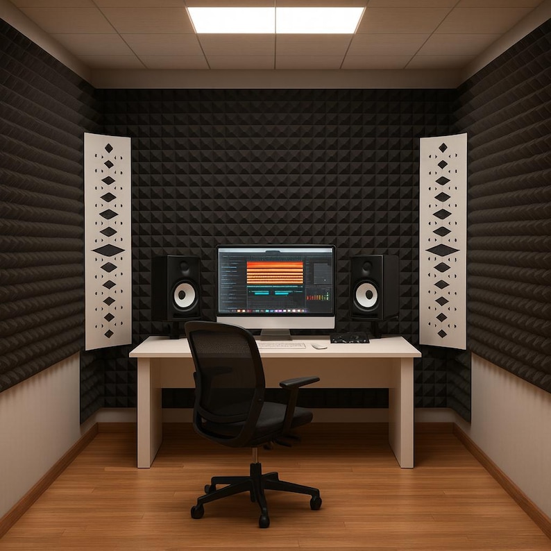 Corner Acoustic Panels, Soundproof Grande Tile - Corner Bass Traps - Etsy